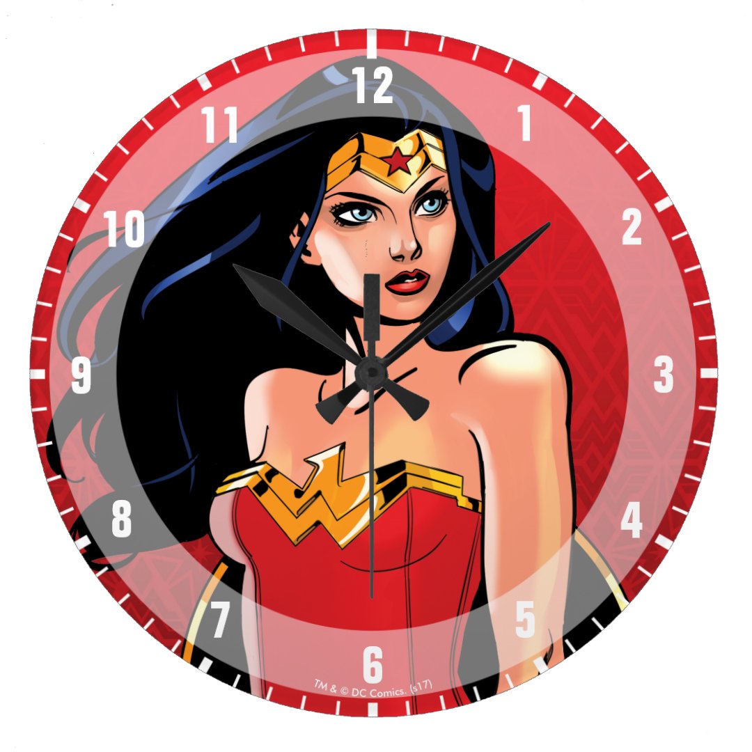 Wonder Woman With Sword - Fierce Large Clock | Zazzle