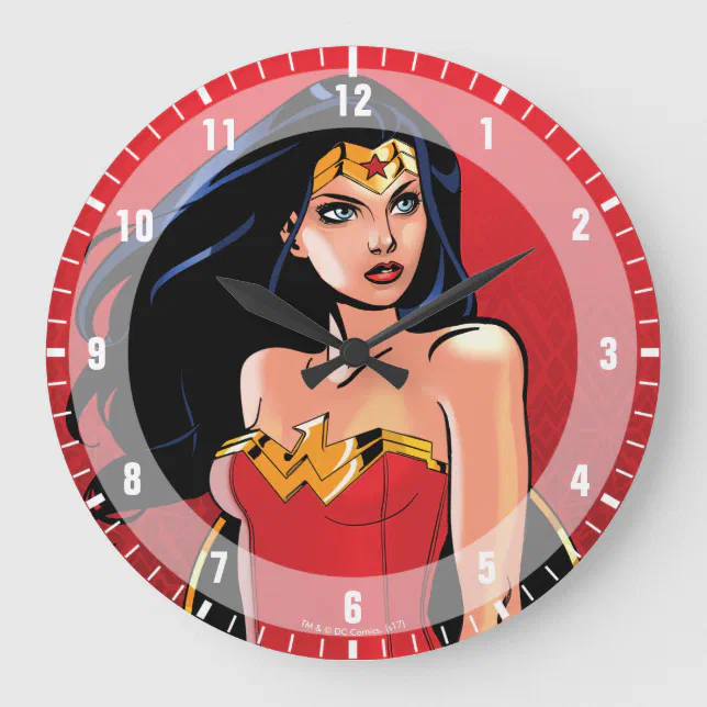 Wonder Woman With Sword - Fierce Large Clock | Zazzle