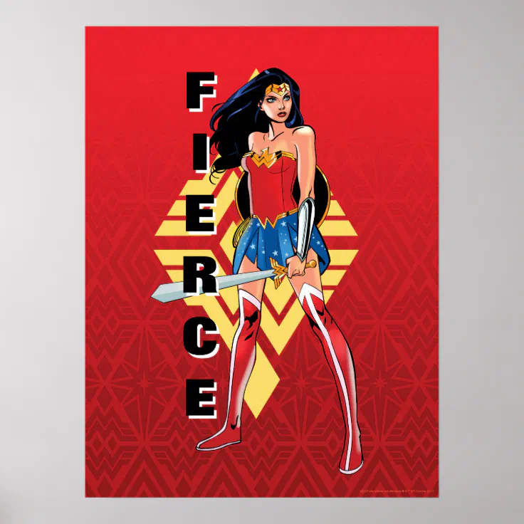 Wonder Woman With Sword - Fierce Poster | Zazzle