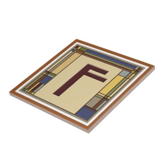 Wonderful Arts & Crafts Geometric Initial F Tile | Zazzle