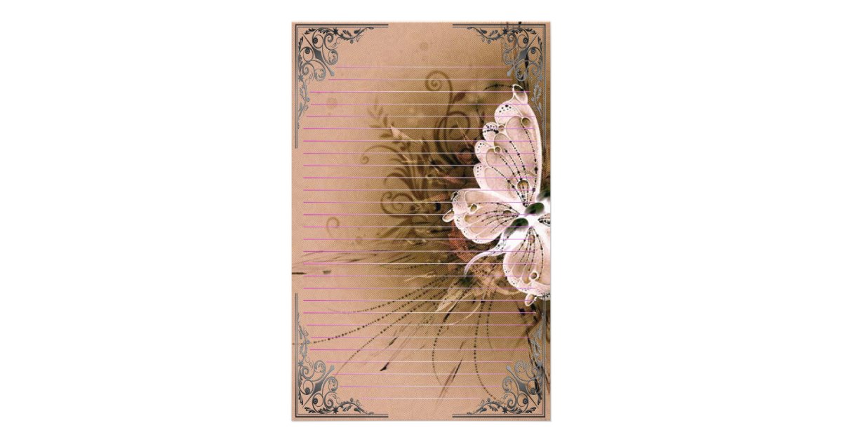 Wonderful Butterflies Pixel Art Stationery | Zazzle.com