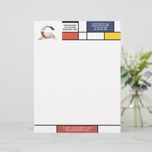 Wonderful Modern Art Monogram. Letter C Letterhead | Zazzle
