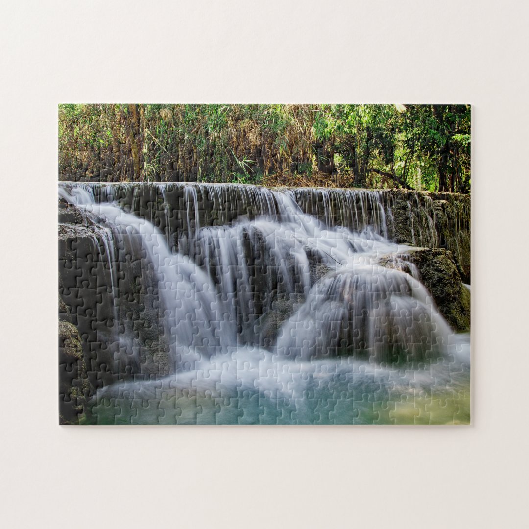 Wonderful natural waterfalls jigsaw puzzle | Zazzle