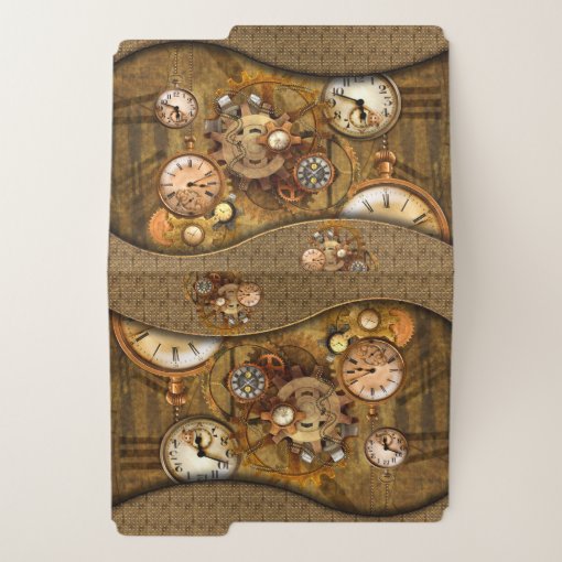 Wonderful noble steampunk design file folder | Zazzle