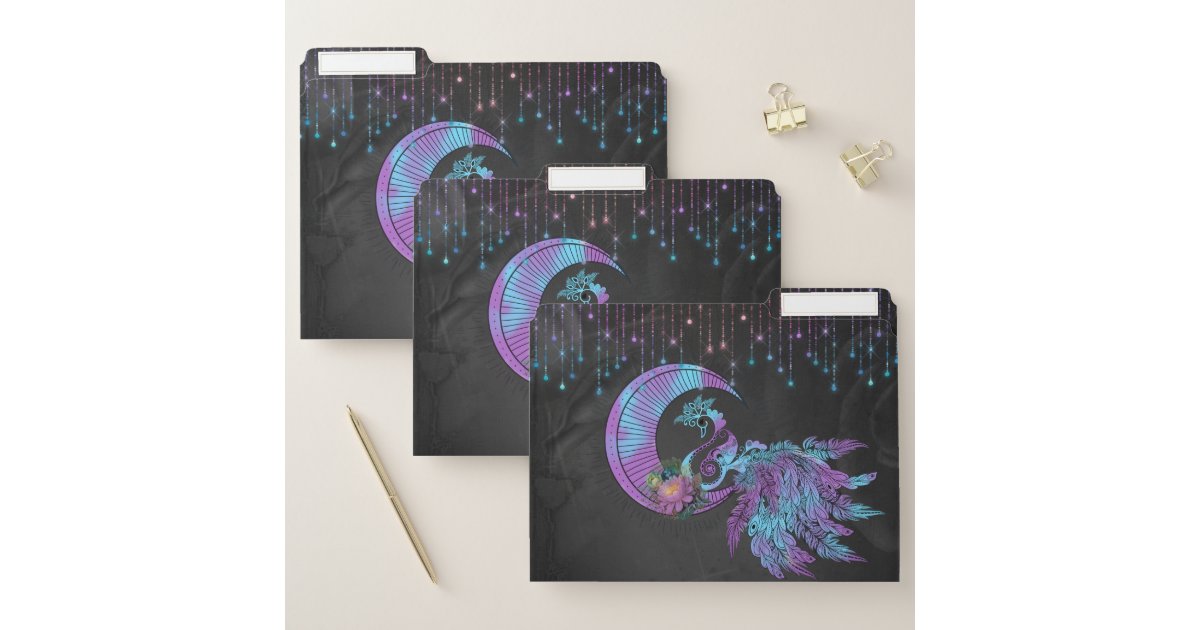 Wonderful peacock file folder | Zazzle