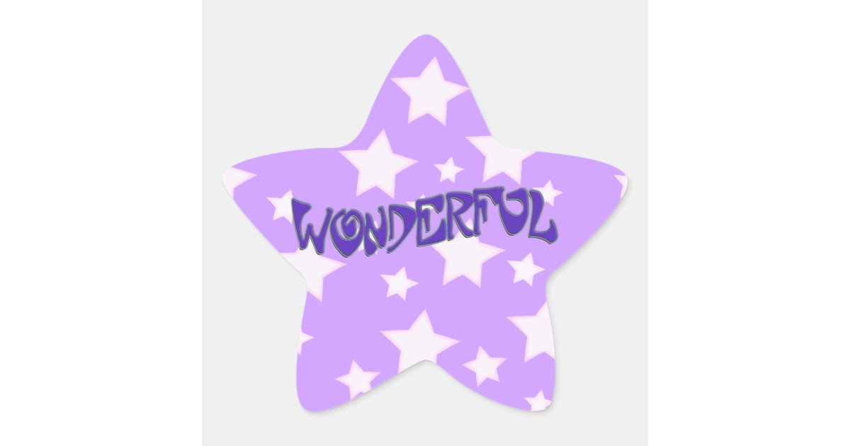 Wonderful Star Sticker | Zazzle