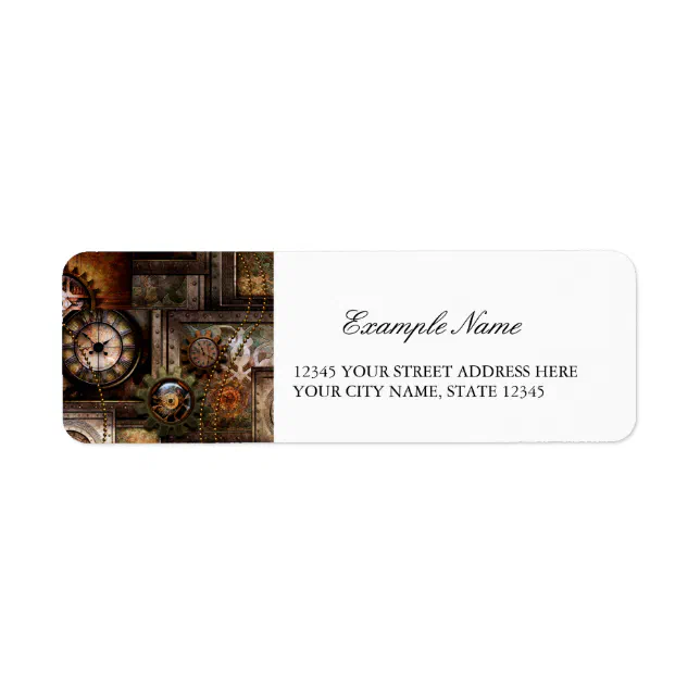 Wonderful steampunk design label | Zazzle