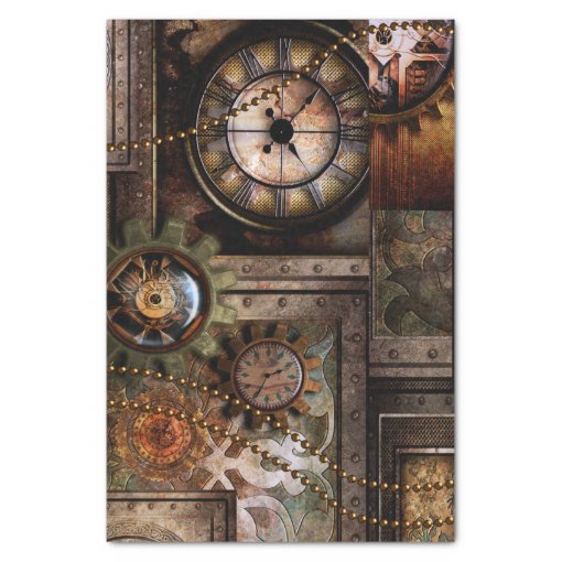 Wonderful steampunk design tissue paper | Zazzle