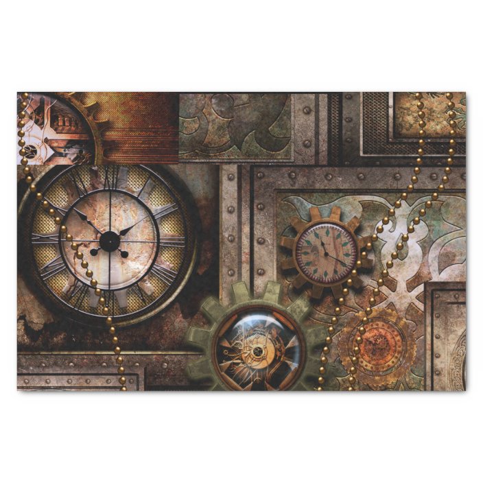 Wonderful steampunk design tissue paper | Zazzle.com