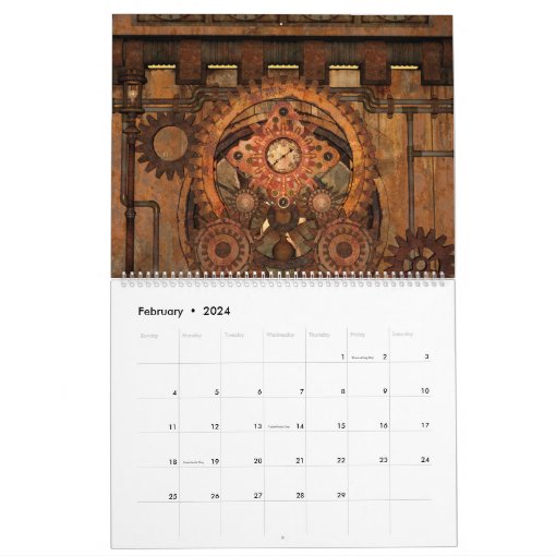 Wonderful steampunk designs calendar | Zazzle