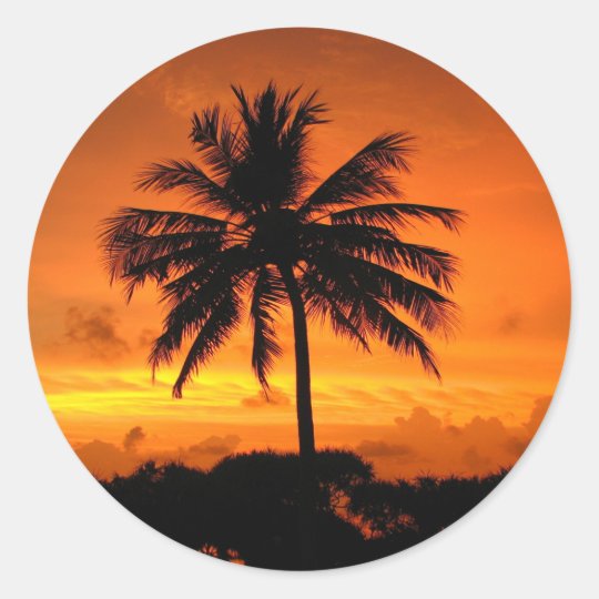 Wonderful Sunset Classic Round Sticker | Zazzle.com