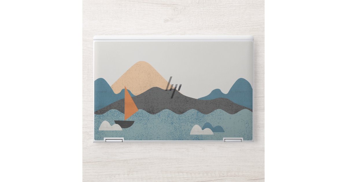 Wonderful Watercolor Mountain Landscape Art HP Laptop Skin | Zazzle