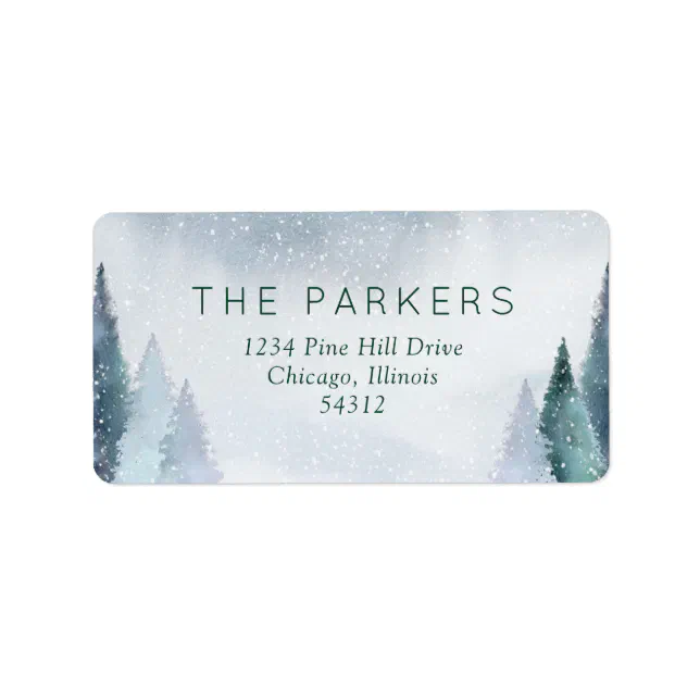 Wonderful Winter Christmas Holiday Return Address Label | Zazzle