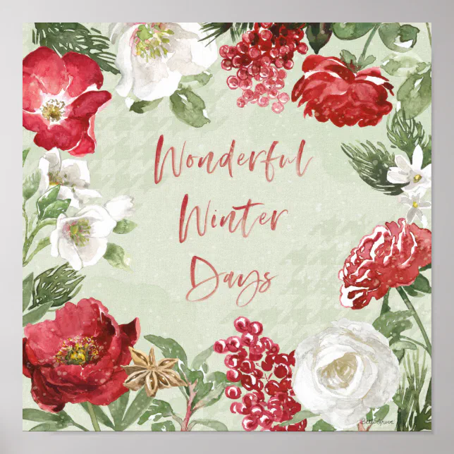 Wonderful Winter Days Poster | Zazzle