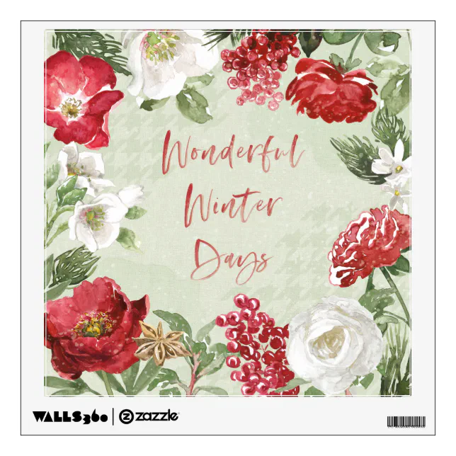 Wonderful Winter Days Wall Decal | Zazzle