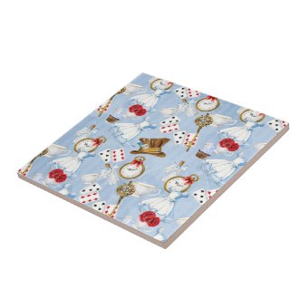 Wonderland Alice Pattern Ceramic Tile | Zazzle