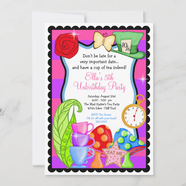 Wonderland Birthday Party Invitation | Zazzle