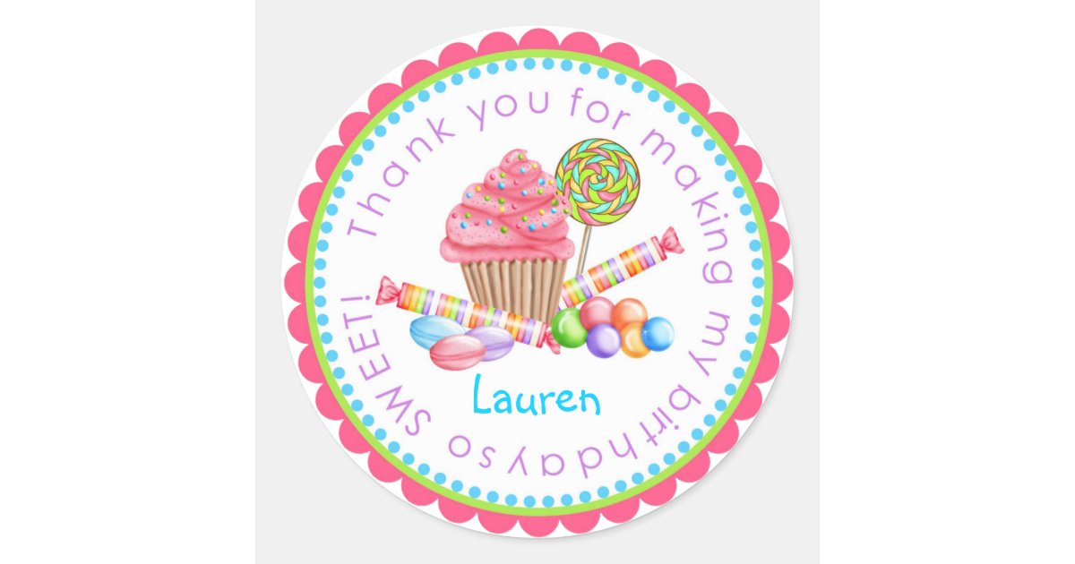 Wonderland Sweet Shop Stickers | Zazzle