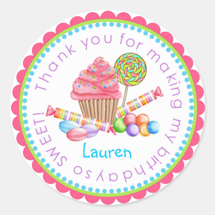 Wonderland Sweet Shop Stickers | Zazzle