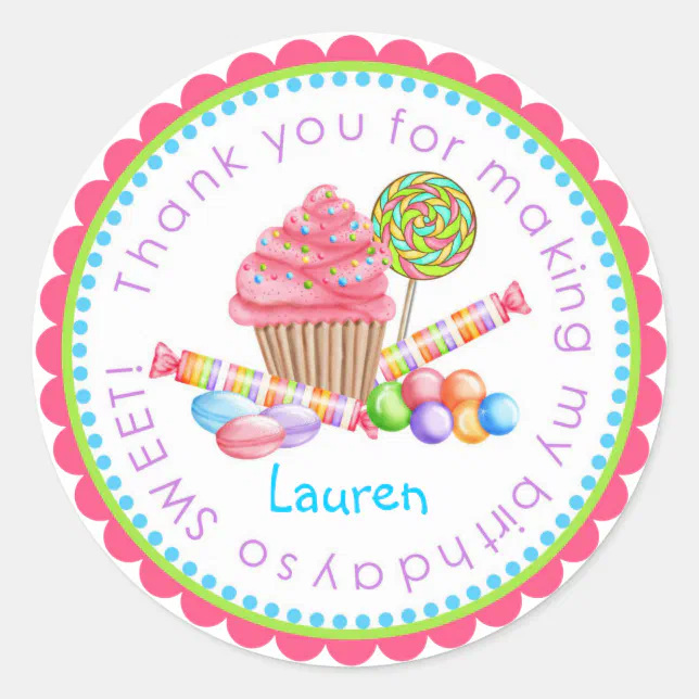 Wonderland Sweet Shop Stickers | Zazzle