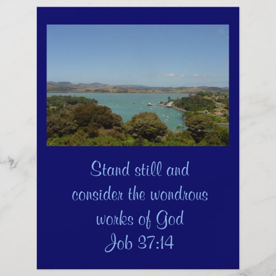 Wondrous Works [of God] - Job 37:14 Flyer | Zazzle.com
