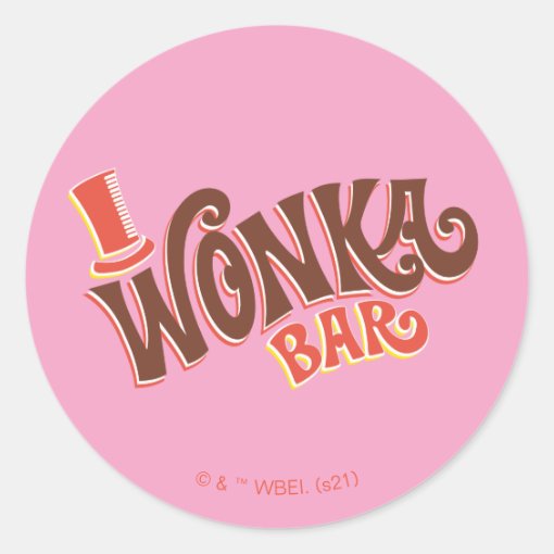 Wonka Bar Logo Classic Round Sticker | Zazzle