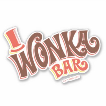 Wonka Bar Logo Sticker | Zazzle