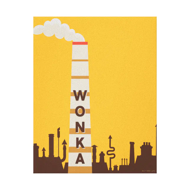 Wonka Factory Silhouette Canvas Print | Zazzle