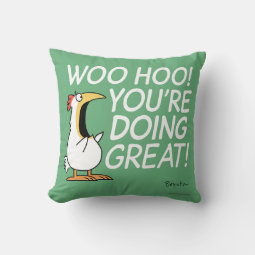 WOO HOO! YOU'RE DOING GREAT! Sandra Boynton Pillow | Zazzle