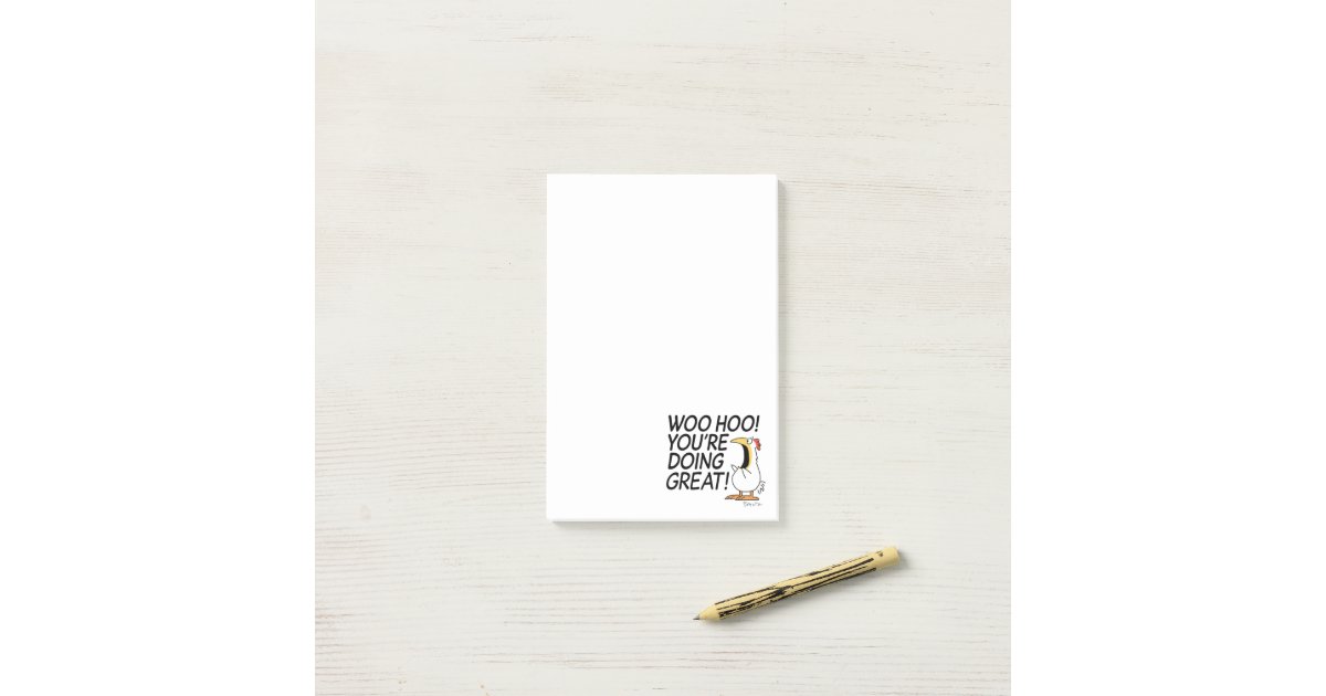 WOO HOO! YOU'RE DOING GREAT! Sandra Boynton Post-it Notes | Zazzle