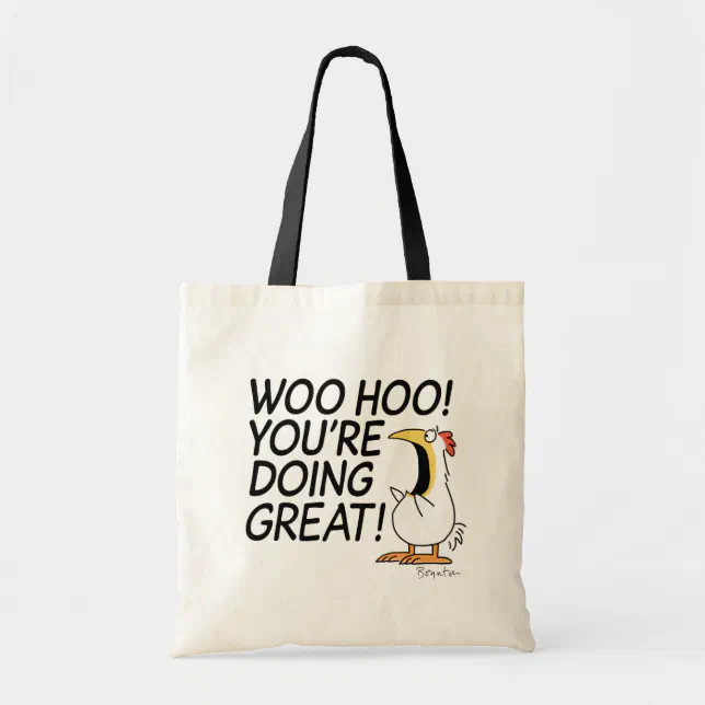 WOO HOO! YOU'RE DOING GREAT! Sandra Boynton Tote Bag | Zazzle