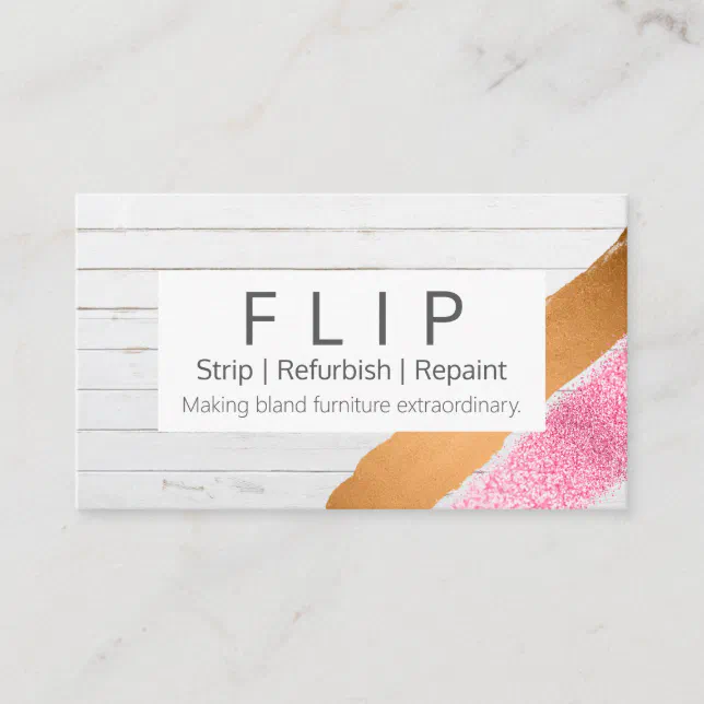 Wood And Paint Furniture Flipping Refurbishing Business Card | Zazzle
