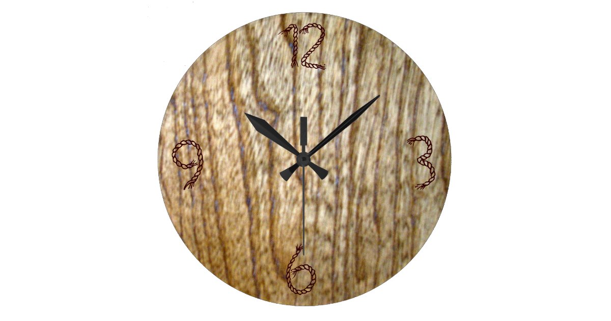 Wood and Rope Wall Clock | Zazzle.com
