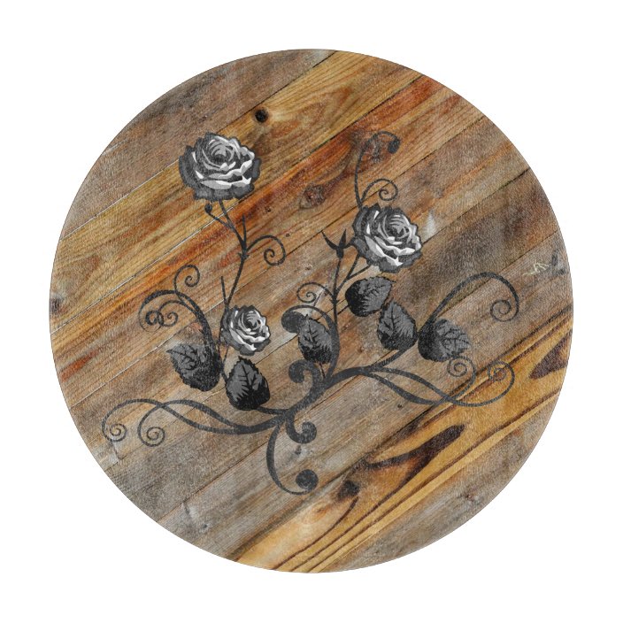 Wood And Roses Cutting Board | Zazzle.com