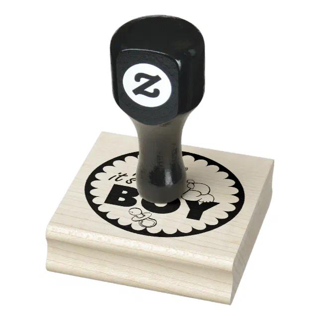 Wood Art Stamps/It's a Boy Rubber Stamp | Zazzle