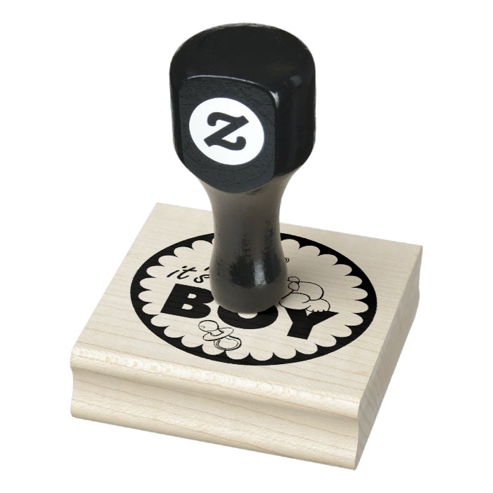 Wood Art Stamps/It's a Boy Rubber Stamp | Zazzle.com