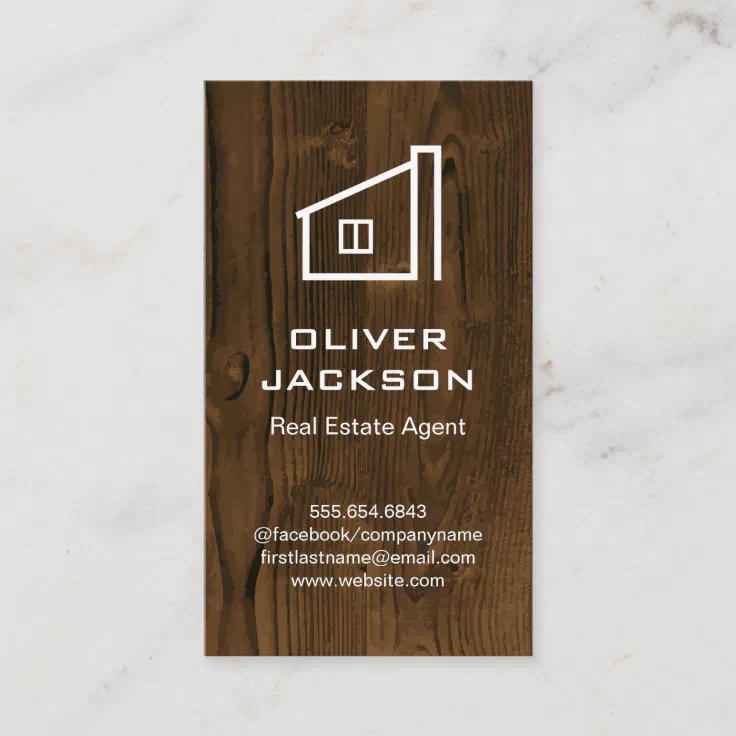 Wood Background Business Card | Zazzle