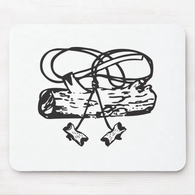 Wood Badge Axe-n-Log Mouse Pad | Zazzle