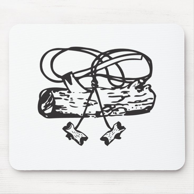 Wood Badge Axe-n-Log Mouse Pad | Zazzle