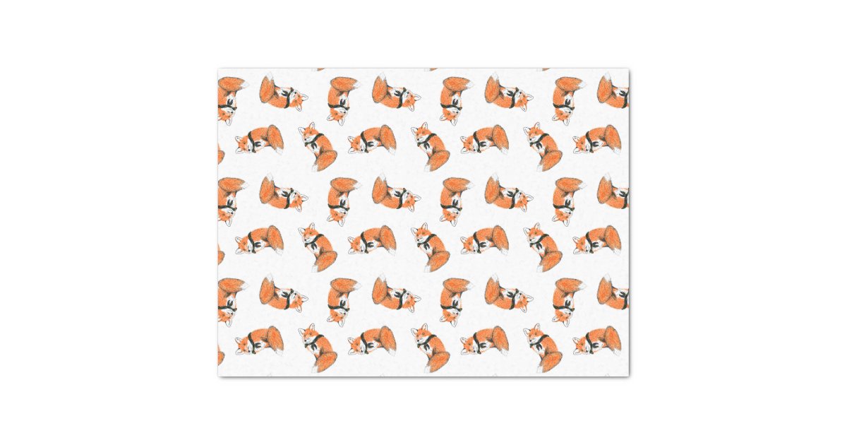 Wood Badge Fox Tissue Paper | Zazzle