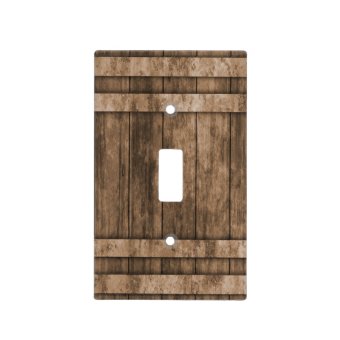 Wood Barrel Background - Brown Light Switch Cover | Zazzle