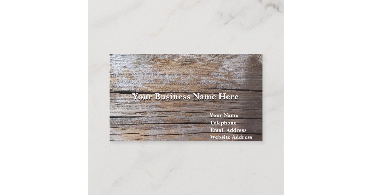 Wood Block Wood Grain Business Calling Card Photo | Zazzle