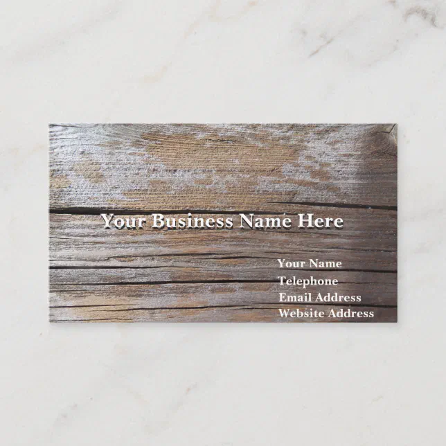 Wood Block Wood Grain Business Calling Card Photo | Zazzle