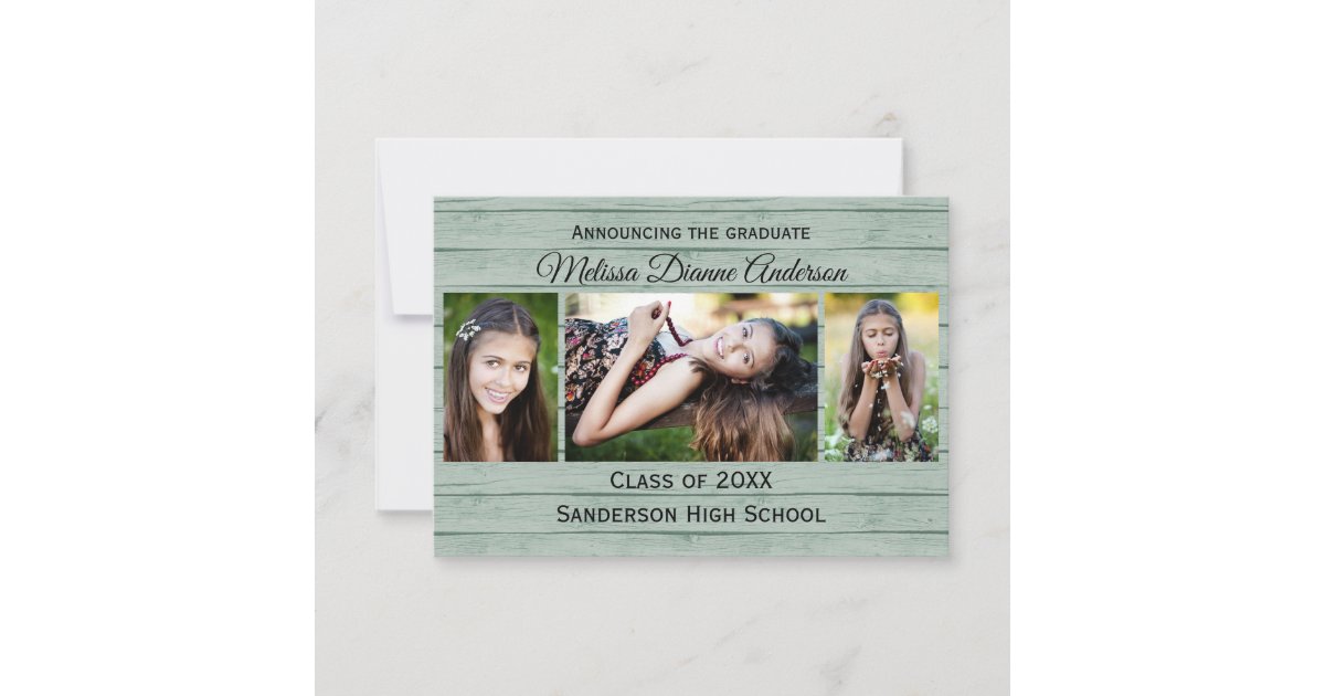 Wood Boards Background - 3x5 Graduation Party Invitation | Zazzle