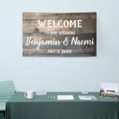 Wood Boards Wedding Welcome Banner | Zazzle