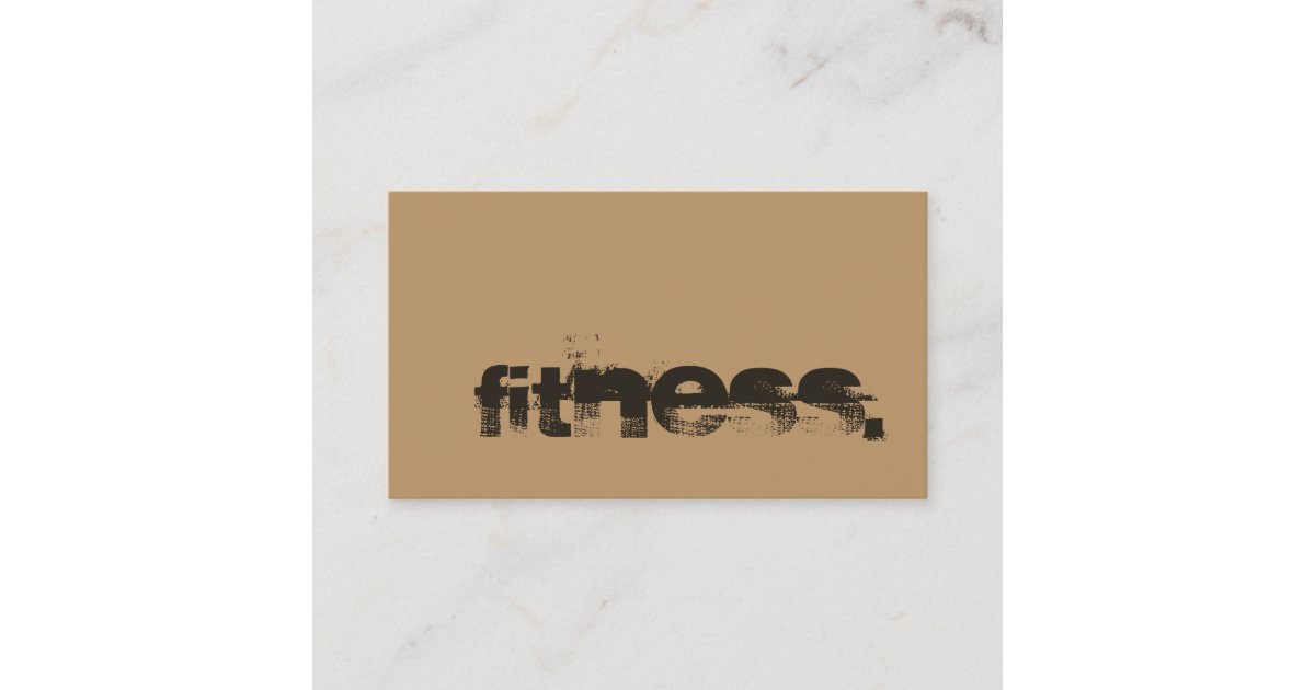 Wood Brown Personal Trainer Fitness Business Card | Zazzle