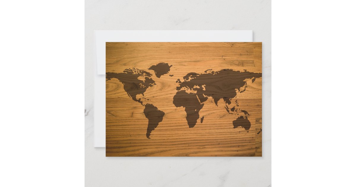 Wood Burned World Map | Zazzle