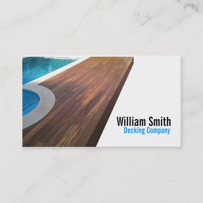 Wood Deck/Decking Contractor Business Card | Zazzle.com