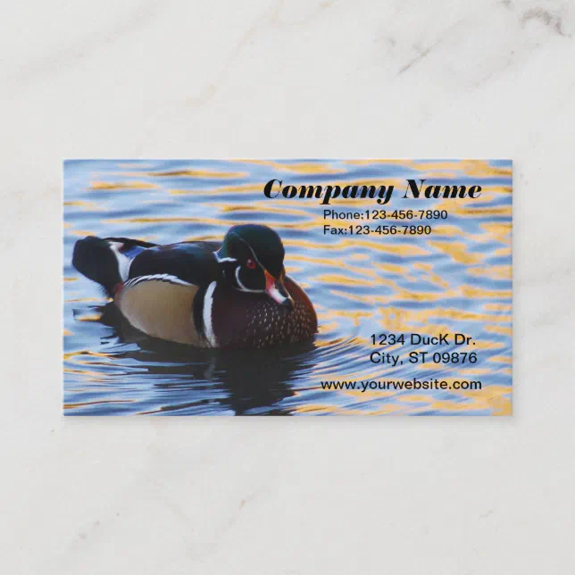 Wood Duck Business Card | Zazzle
