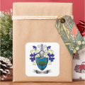 Wood Family Crest Coat of Arms Square Sticker | Zazzle